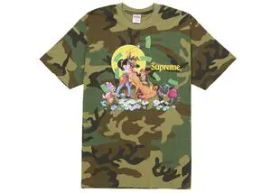 Supreme All Dogs Go To Heaven Tee Shirt - Woodland Camo