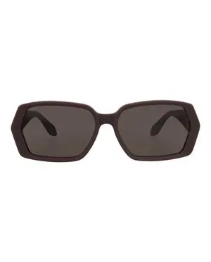 Alaïa Square-frame Recycled Acetate Sunglasses - Burgundy Burgundy Grey (aa0082s/30015371/003)
