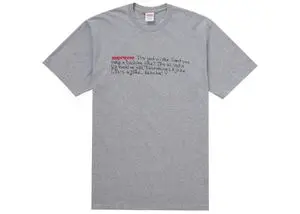 Supreme Joke Tee Shirt - Heather Grey