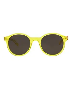 Saint Laurent Round-frame Acetate Sunglasses - Yellow Black (sl521/30013043/009)