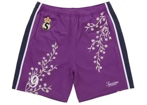 Supreme Floral Soccer Short - Purple