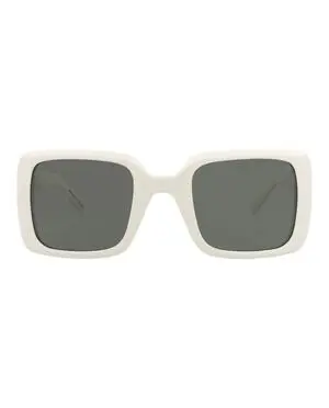 Saint Laurent Square Frame Acetate Sunglasses - Ivory Ivory Grey (sl497/30011872/005)