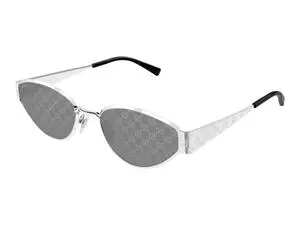 Gucci Geometrical Sunglasses - Silver Smoke (gg1853s/002)