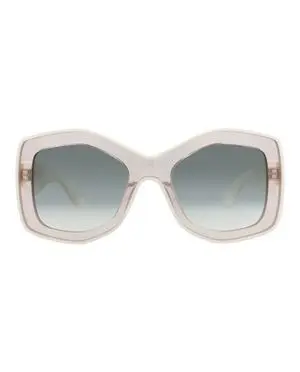 Alaïa Square Frame Recycled Acetate Sunglasses - Nude White Green (aa0066s/30014220/002)