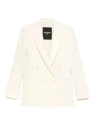 Patrizia Pepe Double-breasted Jacket - White