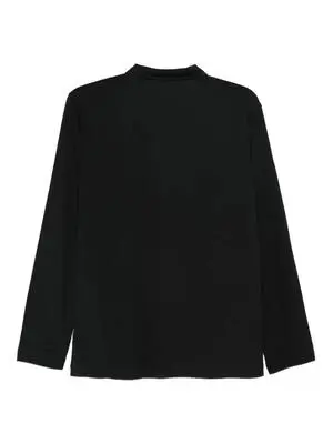 Sunspel Long-sleeve Polo Shirt - Black