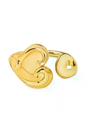 Oscar De La Renta Swirl Heart Cuff Bracelet - Gold