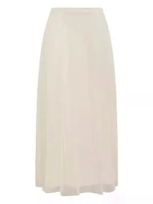 Alpha Studio Pleated Tulle Midi Skirt
