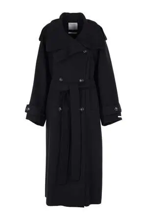 Sportmax Coat With Notched Lapels - Black