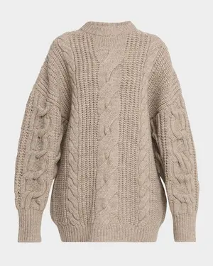 IRO PARIS Gweena Cableknit Sweater - Taupe