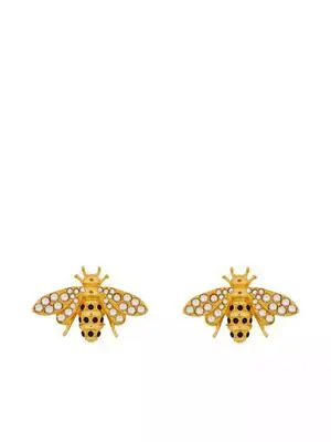 Oscar De La Renta Bee Stone Earrings - Gold