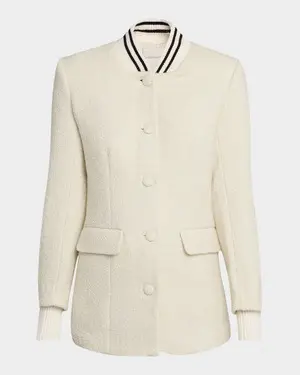 FAVORITE DAUGHTER Varsity Boucle Blazer