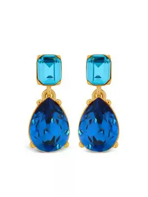 Oscar De La Renta Teardrop Square Earrings - Blue