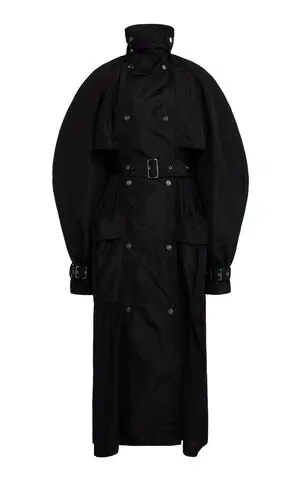 LANVIN Silk-blend Trench Coat - Black