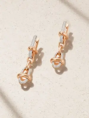 Pomellato Iconica 18-karat Rose Diamond Earrings - Gold