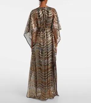 TALLER MARMO Sequined Tulle Kaftan
