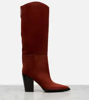 JIMMY CHOO Cece 80 Suede Knee-high Boots