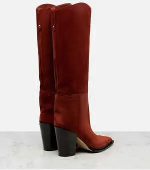 JIMMY CHOO Cece 80 Suede Knee-high Boots
