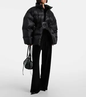 Balenciaga Hourglass Belted Down Jacket