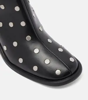 SOULIERS MARTINEZ Kima 80 Studded Leather Ankle Boots