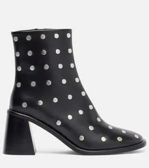 SOULIERS MARTINEZ Kima 80 Studded Leather Ankle Boots