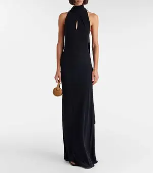 AYA MUSE Sele Cutout Halterneck Gown