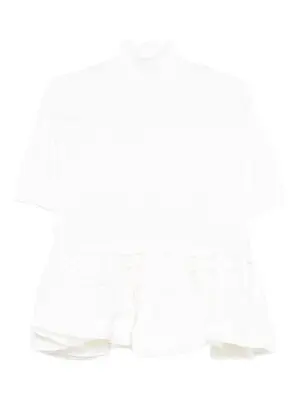 Alaïa Wool Peplum Top - White