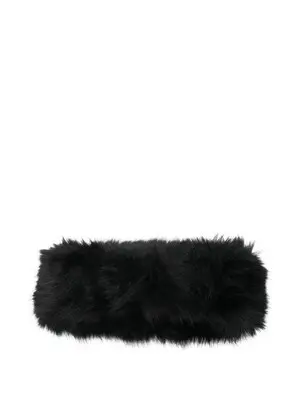 STAND STUDIO Zephyra Faux Fur Headband - Black