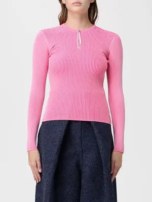 Sunnei Ribbed Knit Top With Zipper Detail