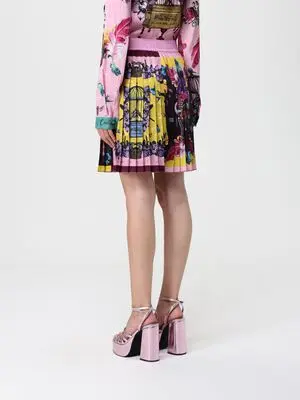 Versace Pleated Printed Skirt - Multicolor