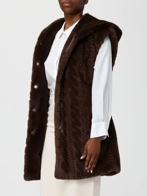 Liu Jo Fur Coat - Cocoa