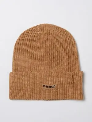 Pinko Ribbed Beanie - Beige