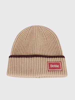 Drole De Monsieur Ribbed Beanie - Beige