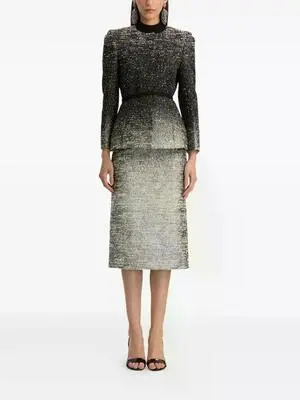 Oscar De La Renta Ombré Bouclé Jacket