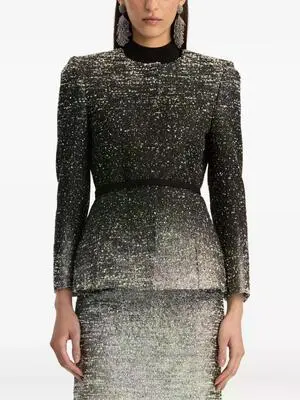 Oscar De La Renta Ombré Bouclé Jacket