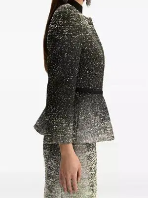 Oscar De La Renta Ombré Bouclé Jacket