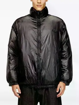 DIESEL® Reversible Jacket With Check Pattern And Drawstring Hem
