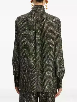 Oscar De La Renta Tie-neck Blouse