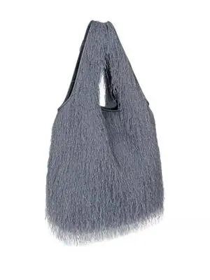 Dries Van Noten Fringed Tote Bag - Grey