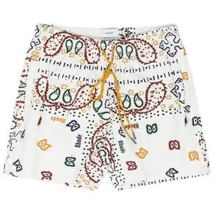 Rhude Logo Swim Trunks - Cream