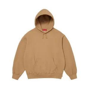 Supreme Satin Appliqué Hooded Sweatshirt - Tan
