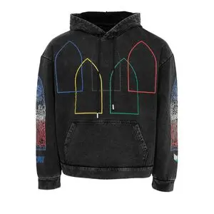 WHO DECIDES WAR Intertwined Windows Hooded Sweatshirt