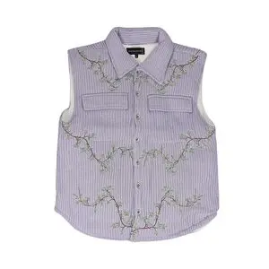 WHO DECIDES WAR BY EV BRAVADO Vine Embroidered Vest