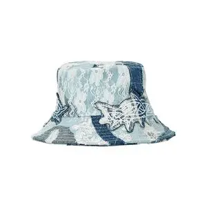 WHO DECIDES WAR BY EV BRAVADO Thorn Wrapped Grid Bucket Hat - Blue