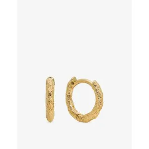 Monica Vinader Antica Textured Mini Huggie Earrings - Gold