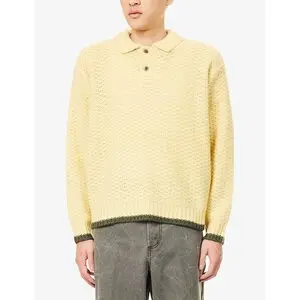 Obey Loreto Knitted Wool-blend Polo Jumper