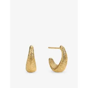 Monica Vinader Antica Textured Hoop Earrings - Gold