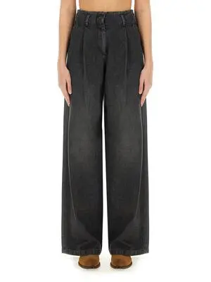 GOLDEN GOOSE Wide Leg Jeans - Black
