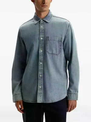 12 STOREEZ Pocket Denim Shirt