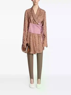 Dries Van Noten Jacquard Wrap Top